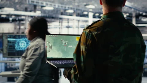 Army specialist in data center integrati... | Stock Video | Pond5