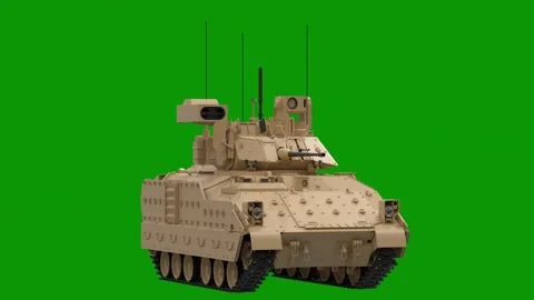 An army tank on a green screen and image... | Stock Video | Pond5