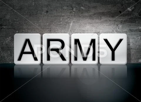 Army Tiled Letters Concept and Theme: Royalty Free #68770030