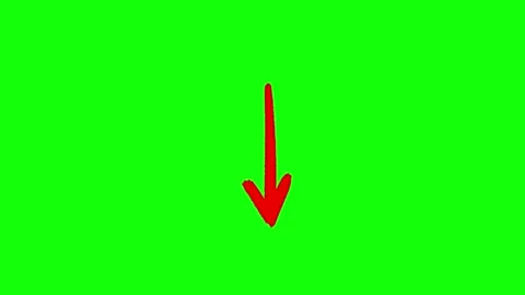 Arrow animated simple drawing down green... | Stock Video | Pond5