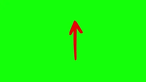 Arrow animated simple drawing up green s... | Stock Video | Pond5