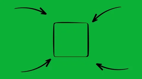 Arrow animation with square and circle s... | Stock Video | Pond5