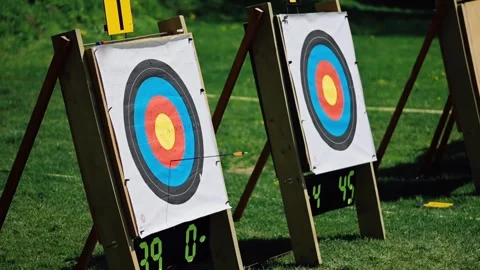 The arrow flies to the target | Stock Video | Pond5