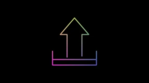 arrow icon animation on black background... | Stock Video | Pond5