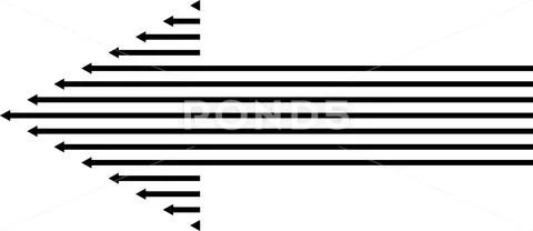 Arrow icon direction symbol next direction guide lines Illustration ...