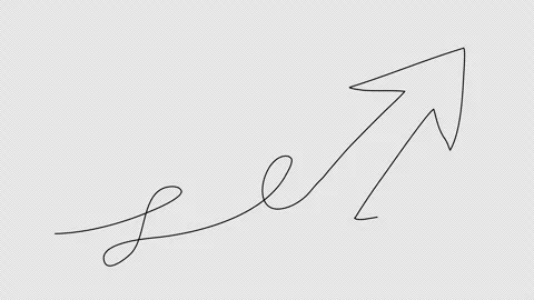 Arrow. One line drawing animation with a... | Stock Video | Pond5