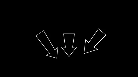 arrow pointing green screen animated 3 a... | Stock Video | Pond5