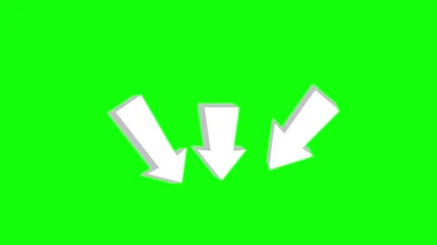arrow pointing green screen animated 3 a... | Stock Video | Pond5