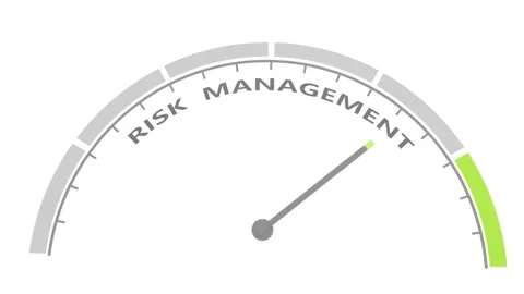 Arrow points to risk management text. In... | Stock Video | Pond5