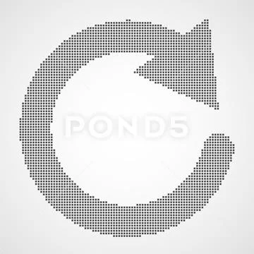 Arrow refresh, reload or rotation in Pixel art design. Vector ...