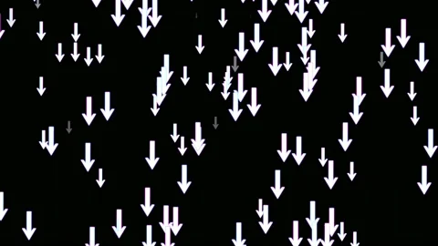 Arrow sign symbol animation on black bac... | Stock Video | Pond5