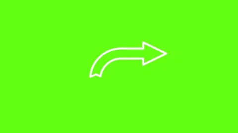 Arrow sign symbol animation on green scr... | Stock Video | Pond5