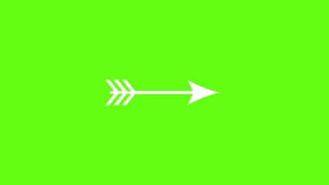 Arrow sign symbol animation on green scr... | Stock Video | Pond5