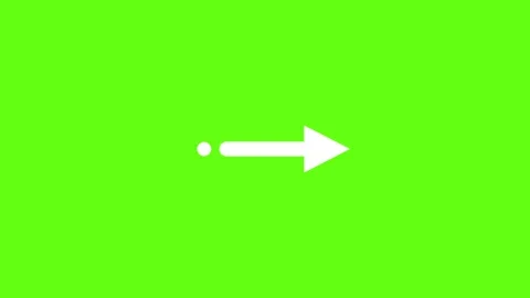 Arrow sign symbol animation on green scr... | Stock Video | Pond5
