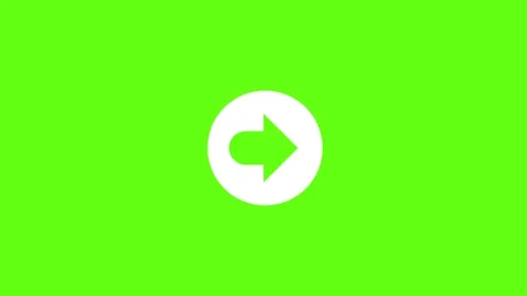 Arrow sign symbol animation on green scr... | Stock Video | Pond5