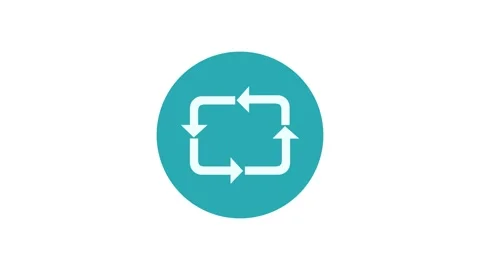 Arrows icon cyan color simple shape circ... | Stock Video | Pond5