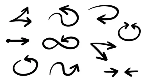 Arrows set version 2 animated hand drawn... | Stock Video | Pond5