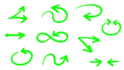 Arrows set version 2 animated hand drawn... | Stock Video | Pond5