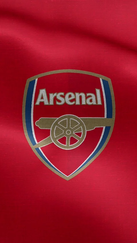 Arsenal FC England Red Vertical Logo Fla... | Stock Video | Pond5