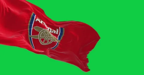 Arsenal Football Club flag waving isolat... | Stock Video | Pond5