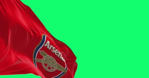 Arsenal Football Club flag waving isolat... | Stock Video | Pond5