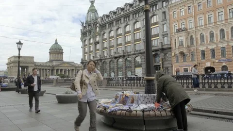 art deco facade of Zinger (Singer) compa... | Stock Video | Pond5