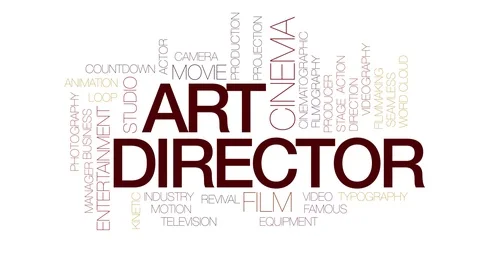 Art director animated word cloud, text d... | Stock Video | Pond5