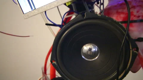 Art installation of monitors, speaker an... | Stock Video | Pond5
