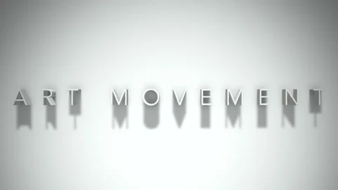 art movement 3D title animation white te... | Stock Video | Pond5