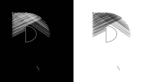 Art sketched letter R with alpha channel | Stock Video | Pond5