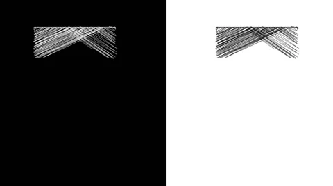 Art sketched letter T with alpha channel | Stock Video | Pond5