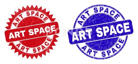 ART SPACE Rounded and Rosette Watermarks with Grunge Texture ...