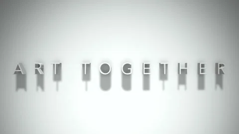 art together 3D title animation white te... | Stock Video | Pond5
