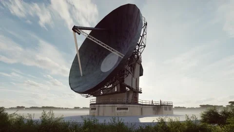 The Arthur satellite dish at Goonhilly E... | Stock Video | Pond5