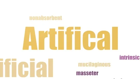 Artifical Word Cloud Animated Isolated O... | Stock Video | Pond5
