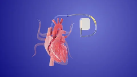 Artificial cardiac pacemaker anatomical ... | Stock Video | Pond5