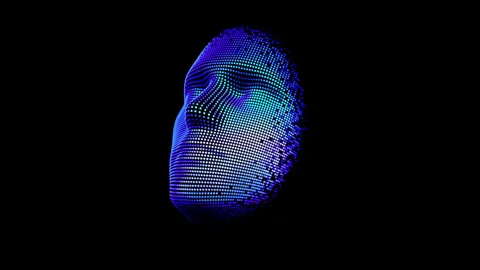 Artificial intelligence 3D human face ma... | Stock Video | Pond5