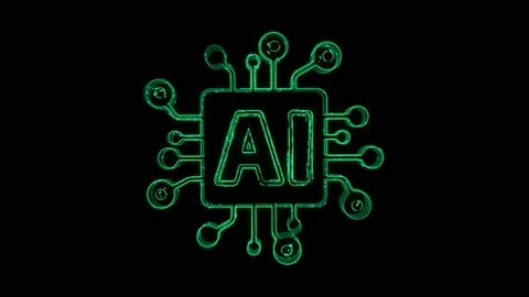 Artificial Intelligence AI Animated Icon... | Stock Video | Pond5