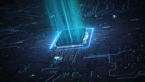 Artificial intelligence big data GPU chi... | Stock Video | Pond5