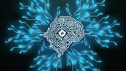 Artificial intelligence brain animation ... | Stock Video | Pond5