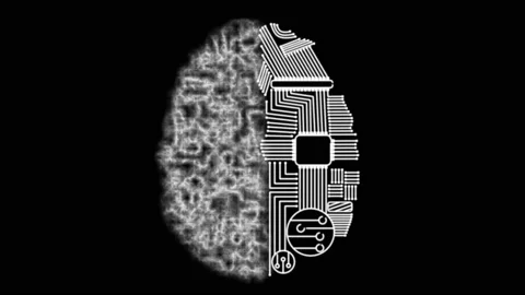 Artificial Intelligence Brain Animation. | Stock Video | Pond5