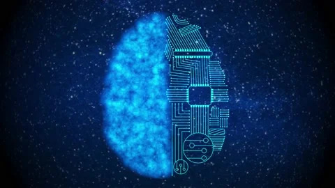 Artificial Intelligence Brain Animation. | Stock Video | Pond5