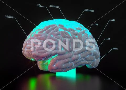 Artificial intelligence deep learning brain simulation Stock Photo ...