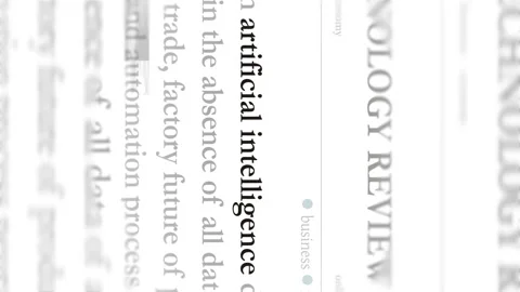 Artificial intelligence headline titles ... | Stock Video | Pond5