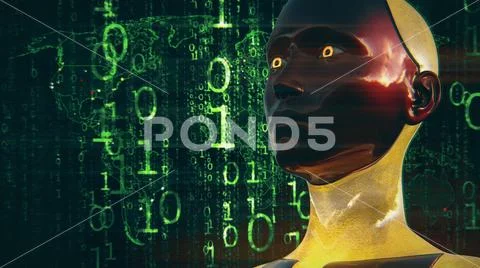 Artificial Intelligence High Tech Digital Hacker War Illustration ...