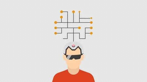 After Effects: Artificial intelligence human brain circuit 4k animation ...