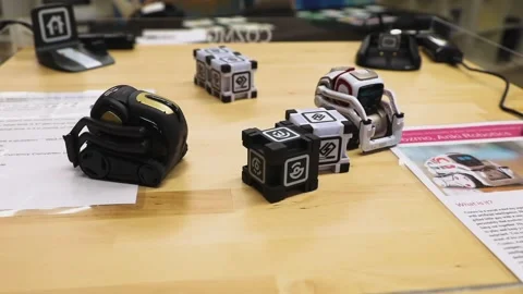 Artificial Intelligence Robot moving cub... | Stock Video | Pond5