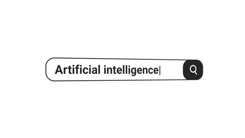 Artificial intelligence search bar icon ... | Stock Video | Pond5