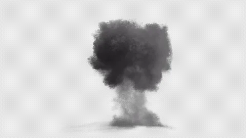 Artillery Explosion Smoke with Alpha Cha... | Stock Video | Pond5