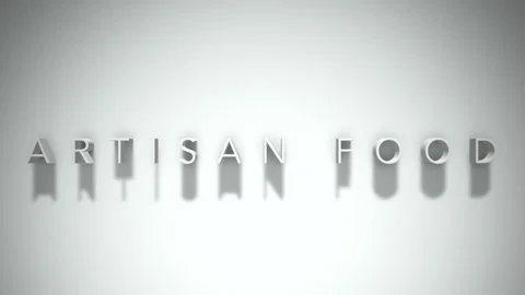 artisan food 3D title animation white te... | Stock Video | Pond5